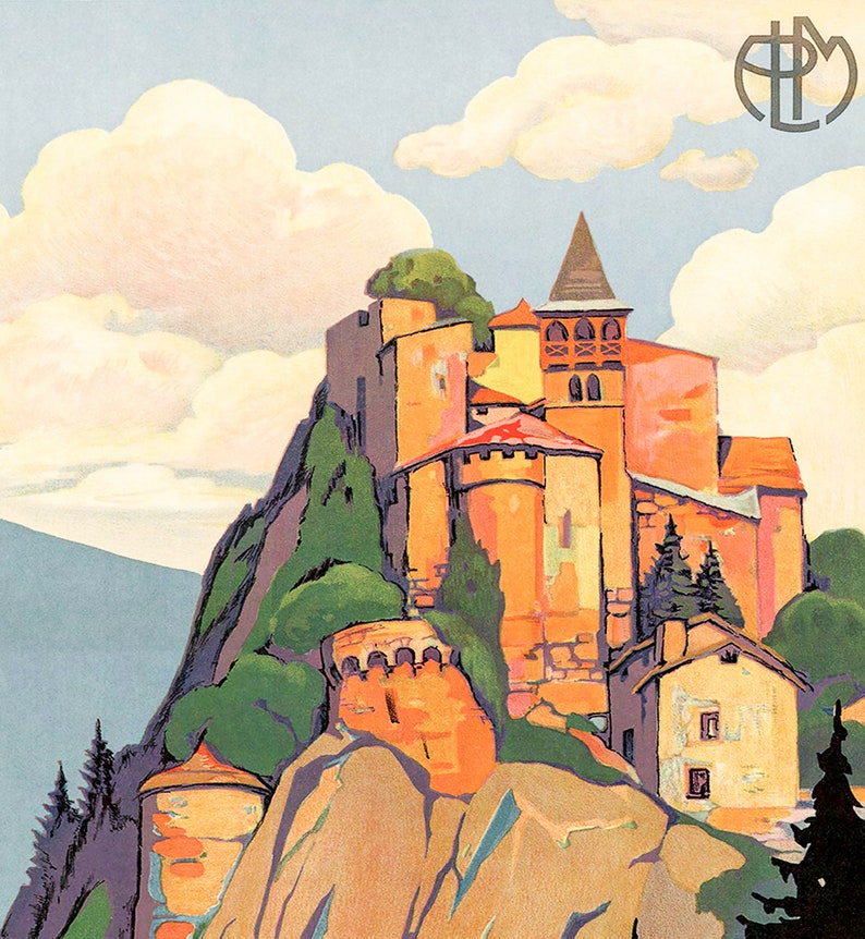 European Castle Travel Posters | Vintage Tourism Art (set of 4) - Etsy