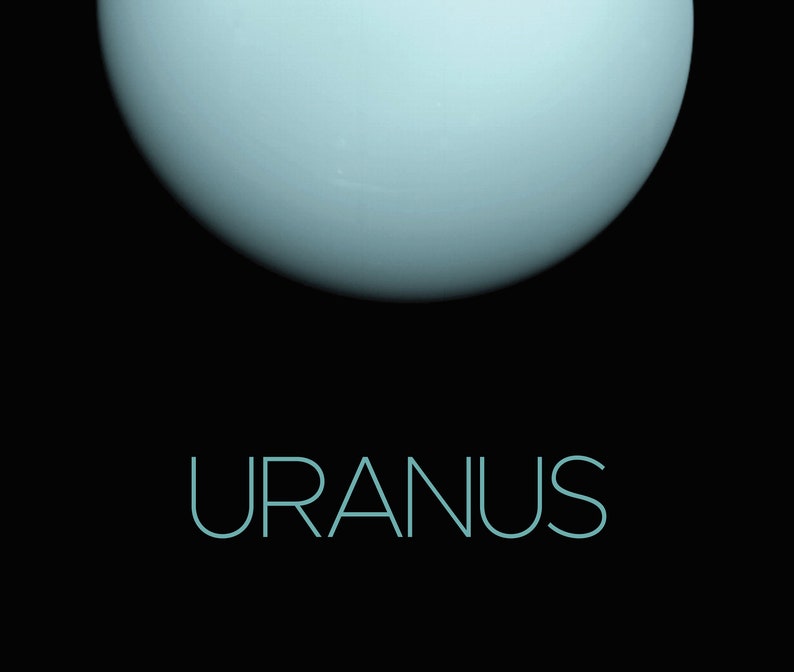 Uranus Planet Poster | Astronomy Space Print for Solar System Wall ...