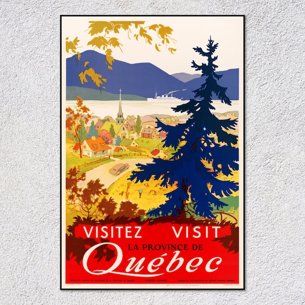 Québec Travel Poster - Etsy