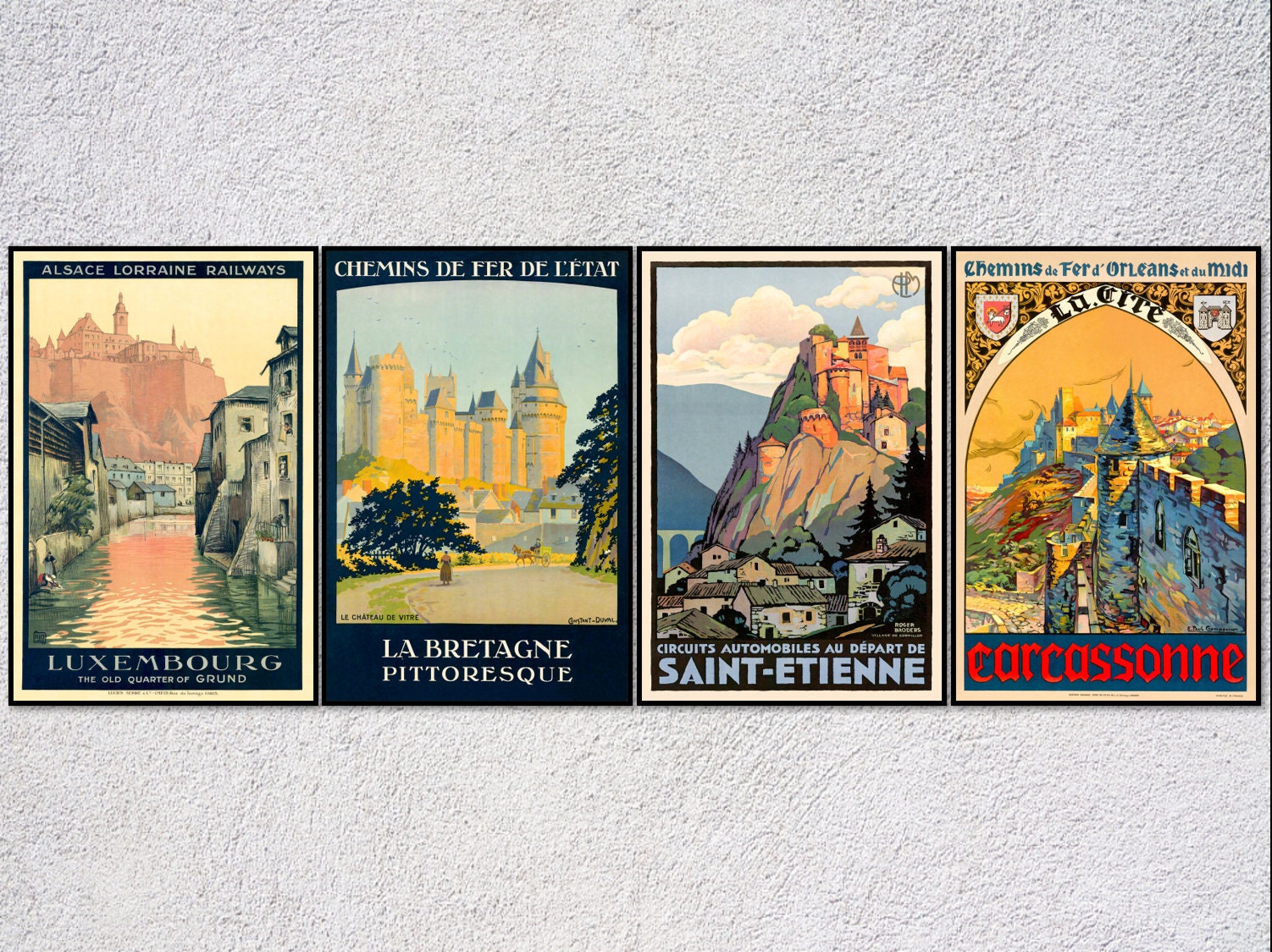 Vintage Travel Posters Art Deco Tourism Prints Retro City | Etsy