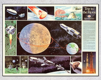 Apollo NASA Mission Poster L Apollo Space Program | Etsy