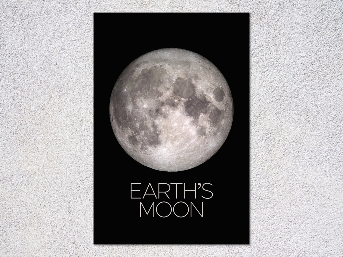 Earth's Moon Solar System Posters Educational Charts & - Etsy