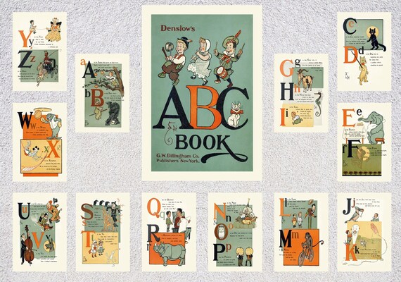 Vintage Alphabet Cards