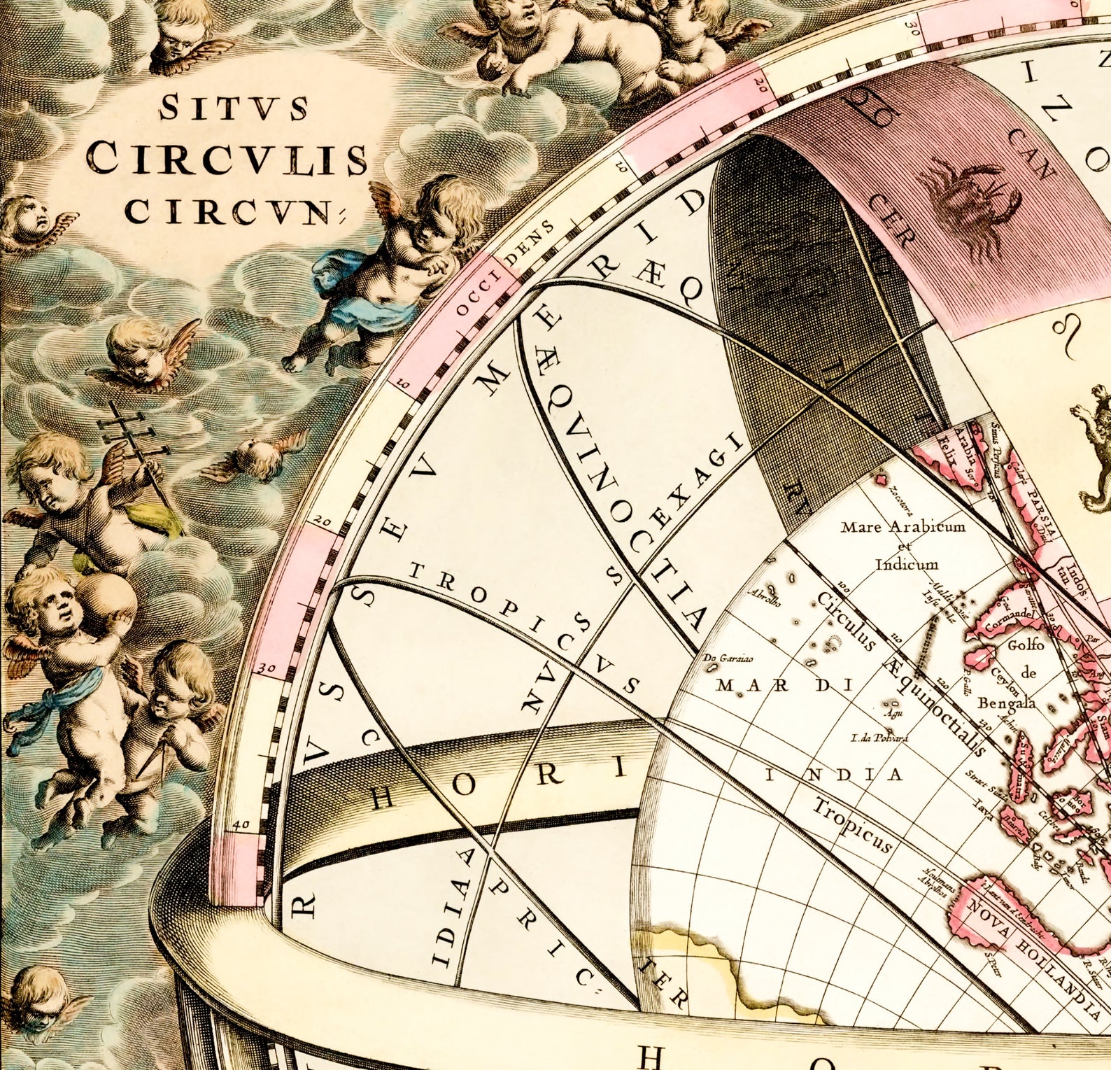 Map of the Heavens Zodiac Map Planisphere Celeste - Etsy