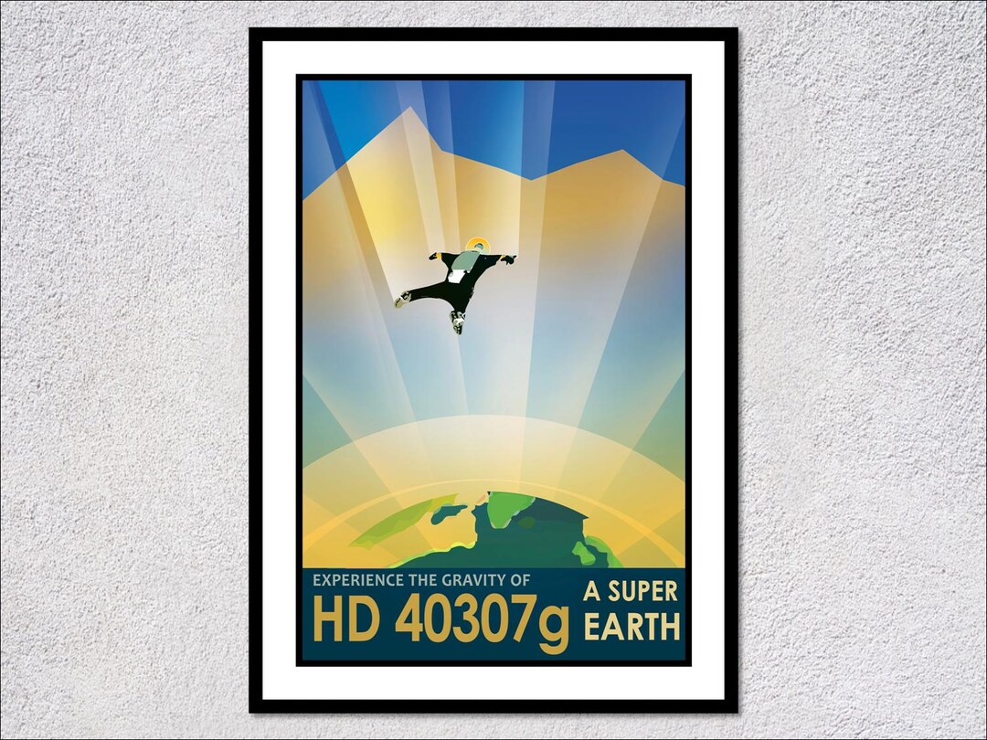 Explore HD 40307g | Retro Futuristic | Space Poster | Exoplanet Art ...