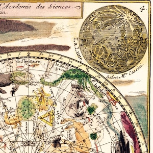 Astronomy Chart Posters – Constellation Map – Ancient Zodiac Print ...