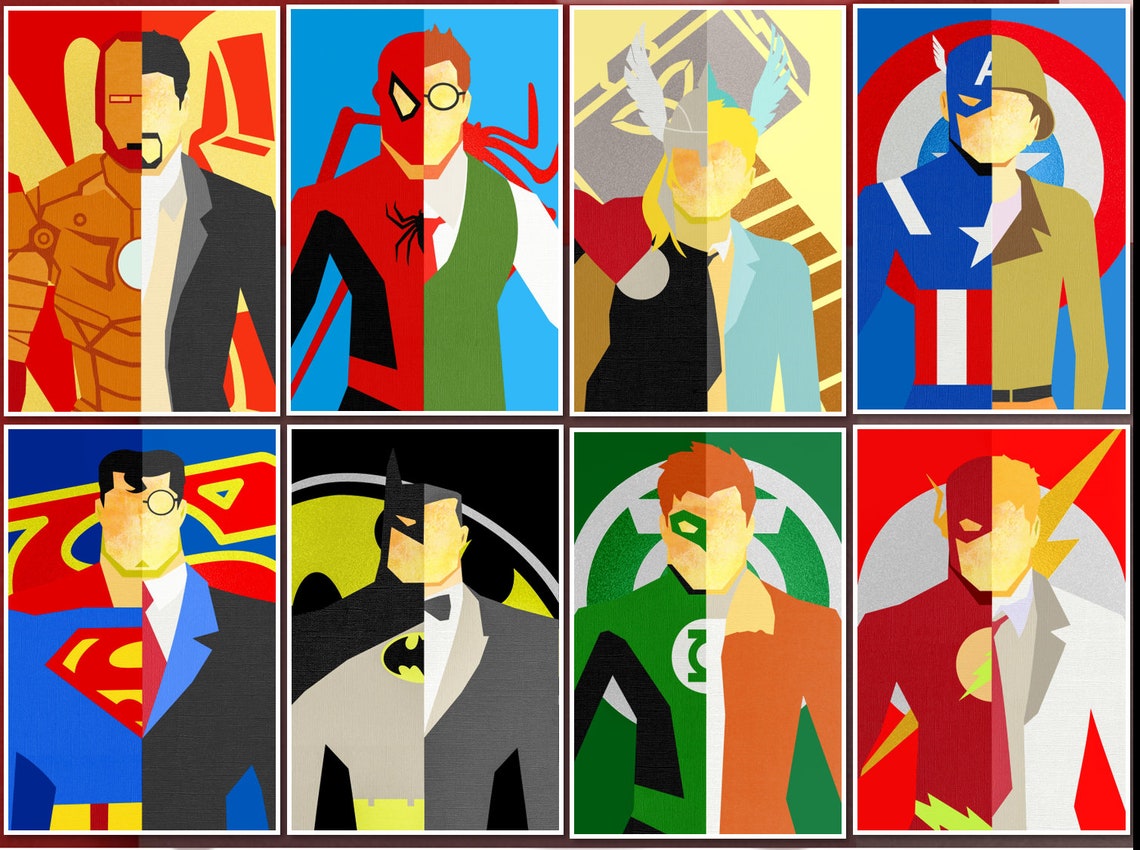 Superhero Posters for Kids Nursery Decor Superhero Wall - Etsy