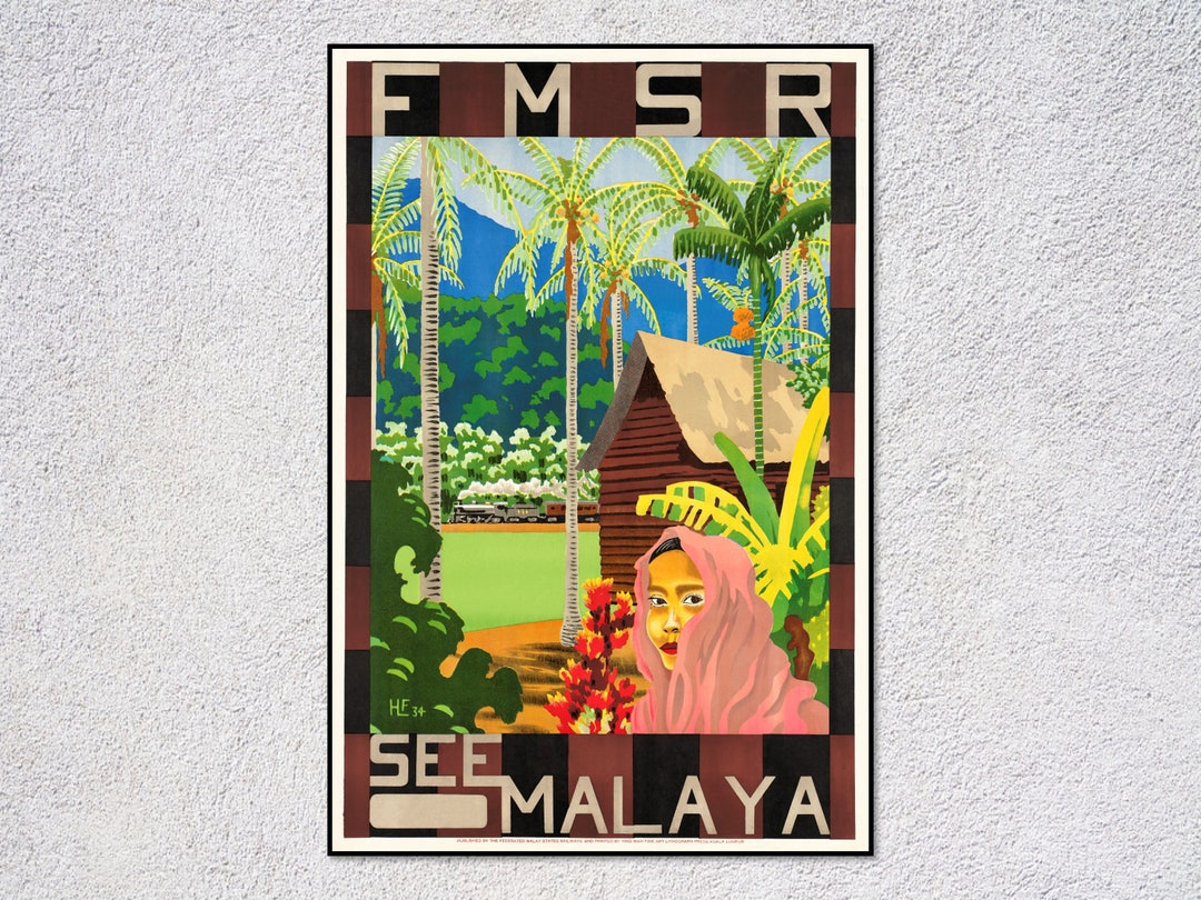 Malaysia Vintage Posters Malaya Restored Retro Travel Poster - Etsy