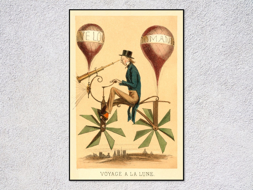 Picture Peddler Voyage a La Lune by Vintage Reproduction Hot Air ...