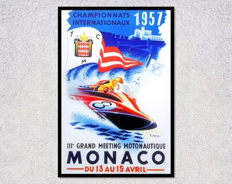 Boat Racing Poster - Etsy