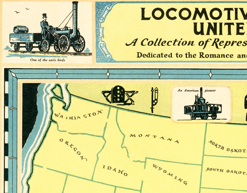 Interactive Maps of U.S. Freight Railroads Rail - Etsy