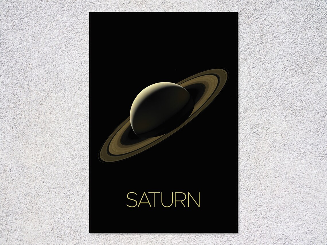 Saturn Solar System Posters Educational Charts & Posters - Etsy