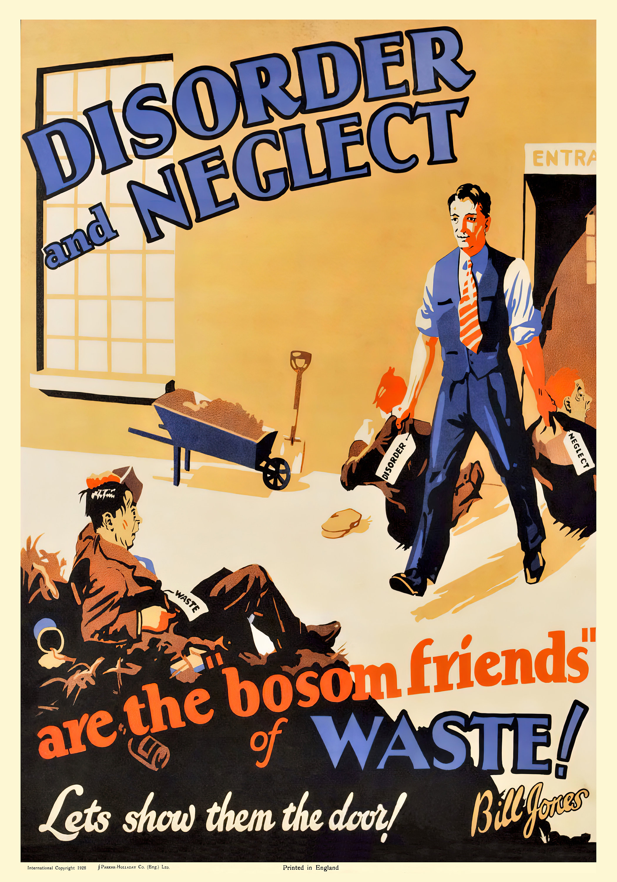 Disorder and Neglect Vintage Poster | Workplace Motivation Print for ...