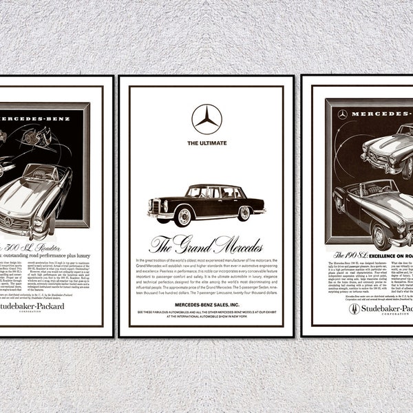 Vintage Mercedes Benz Poster - Etsy