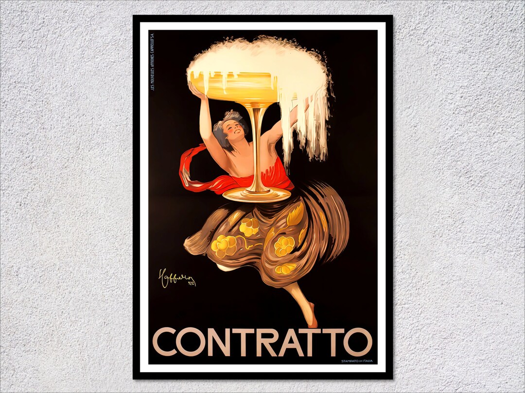 Vintage Italian Champagne Poster – Classic Wine Advertising Print ...