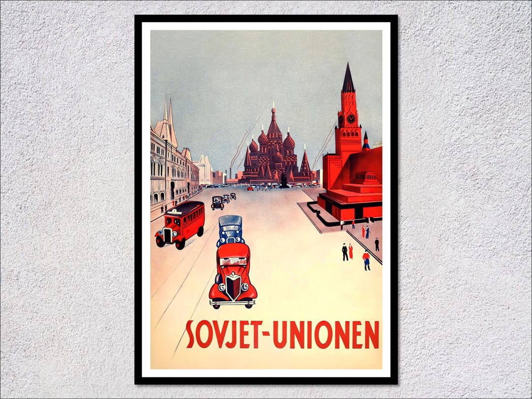 Vintage Soviet Union Poster, Communist Art Print, USSR Wall Decor ...