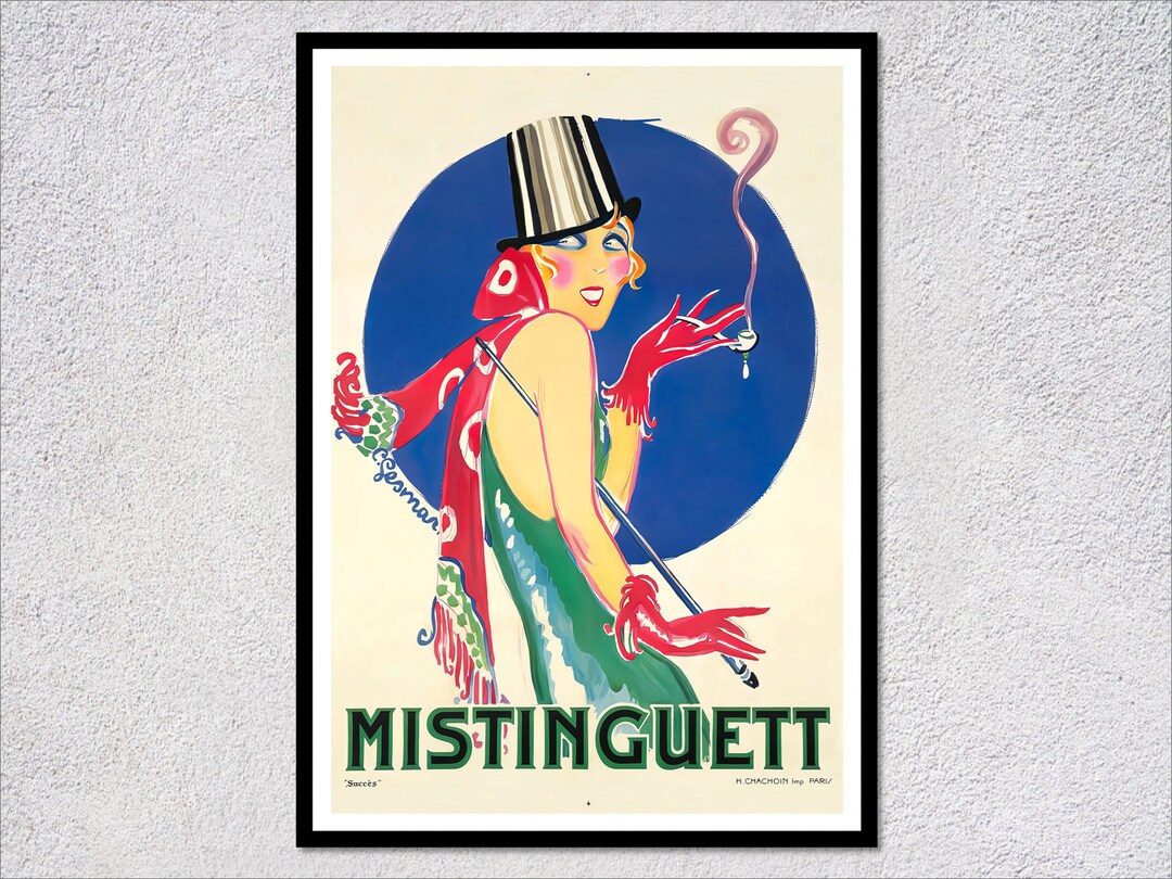 Vintage Mistinguett Poster – French Theatre Print – Classic Paris ...