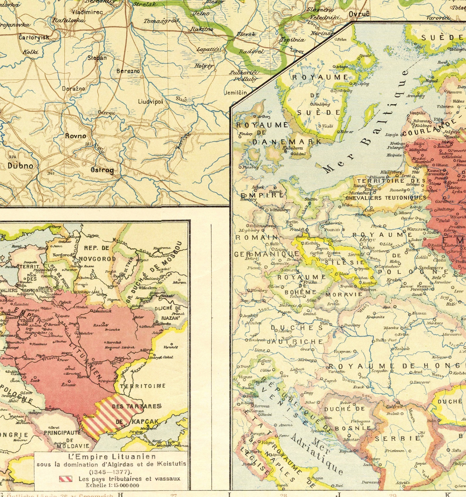 Lithuania Old Map (1918) | Historical Map Published in Lausanne ...