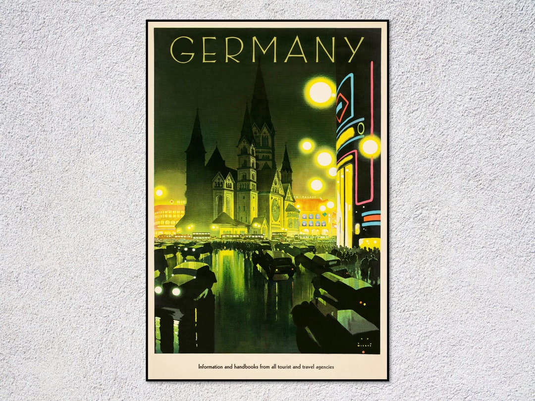 Vintage Germany Travel Poster – Retro Tourism Print – Classic European ...
