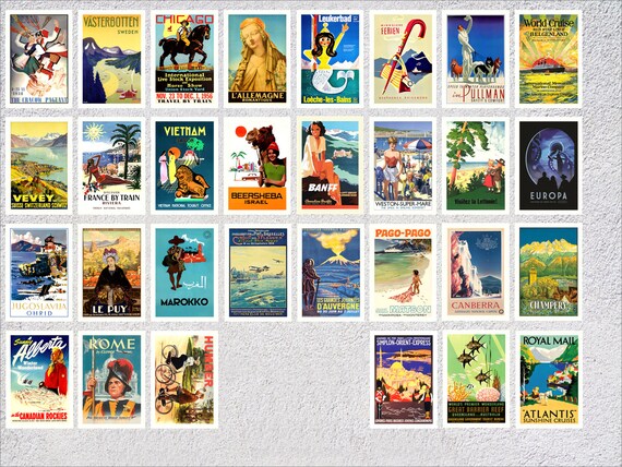 Vintage International Travel Postcards