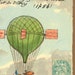 Hot Air Balloon Posters | Vintage Air Travel Aviation Print | Set of 4 ...