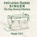 Singer Sewing Machine 247, Instant Download, PDF Format, SR - Etsy