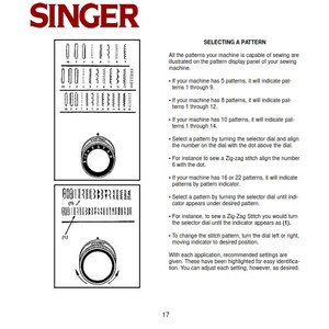 Singer 4622 Sewing Machine Instruction Manual Handbook, Instant ...
