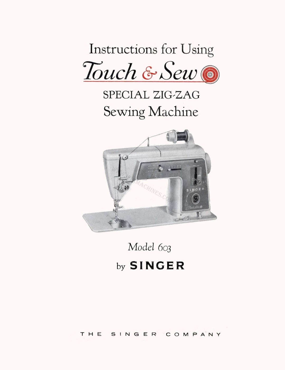 Singer 603E Sewing Machine Instruction Manual, Handbook, User Guide Pdf ...