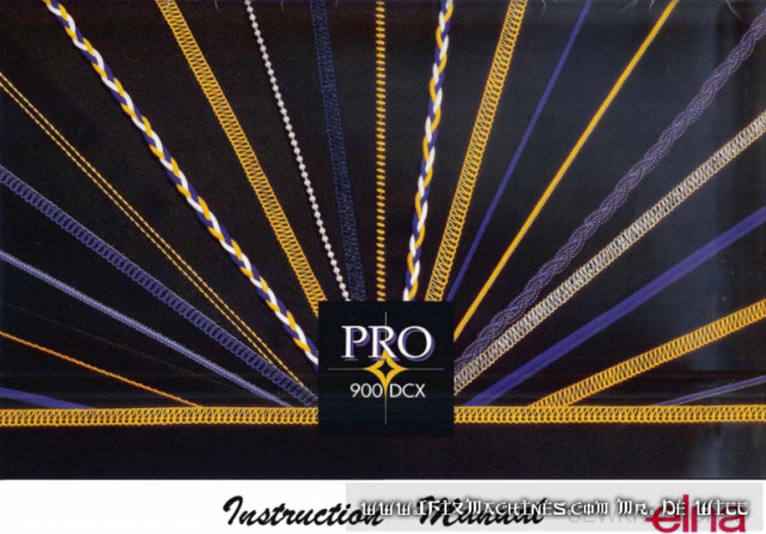 Elna Pro 905 DCX Serger Instruction Manual PDF Download SR - Etsy Elna Pro 905 DCX Serger Instruction Manual PDF Download SR - Etsy