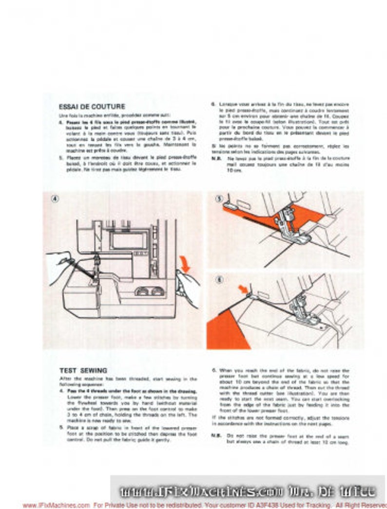 Elna Lock PRO 4 DE Serger Instruction Manual, User Guide, Handbook in ...