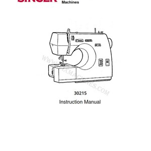 Singer 30215 Instruction Manual, User Guide, Instant Download, PDF File ...
