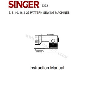 Singer Sewing Model 9323 Manual Singer Model 9323 Manual - Etsy