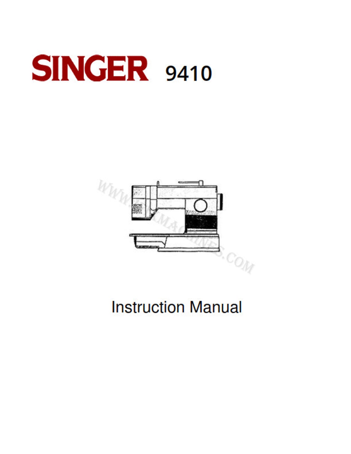 Singer 9410 Instruction Manual Userguide, Instant Download, PDF File - Etsy