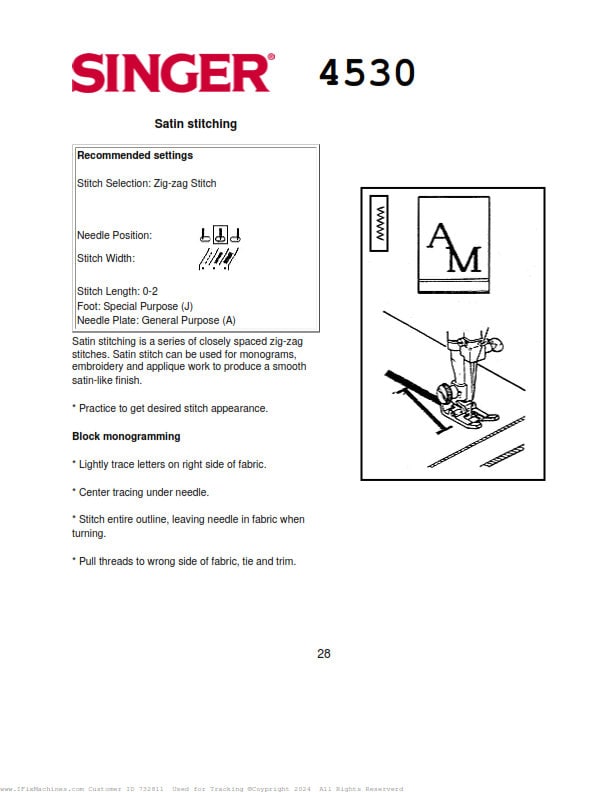 Singer Sewing 4530 Instruction Manual Handbook, Instant Download, PDF ...