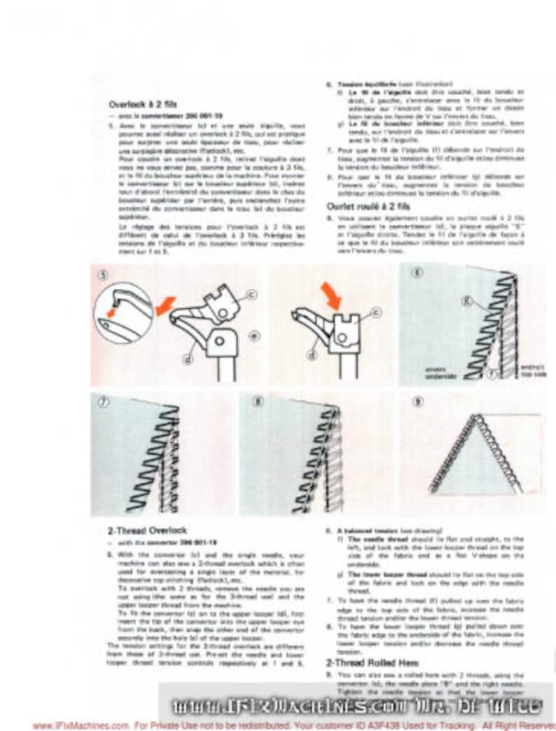 Elna Lock PRO 4 DE Serger Instruction Manual, User Guide (PDF Download ...