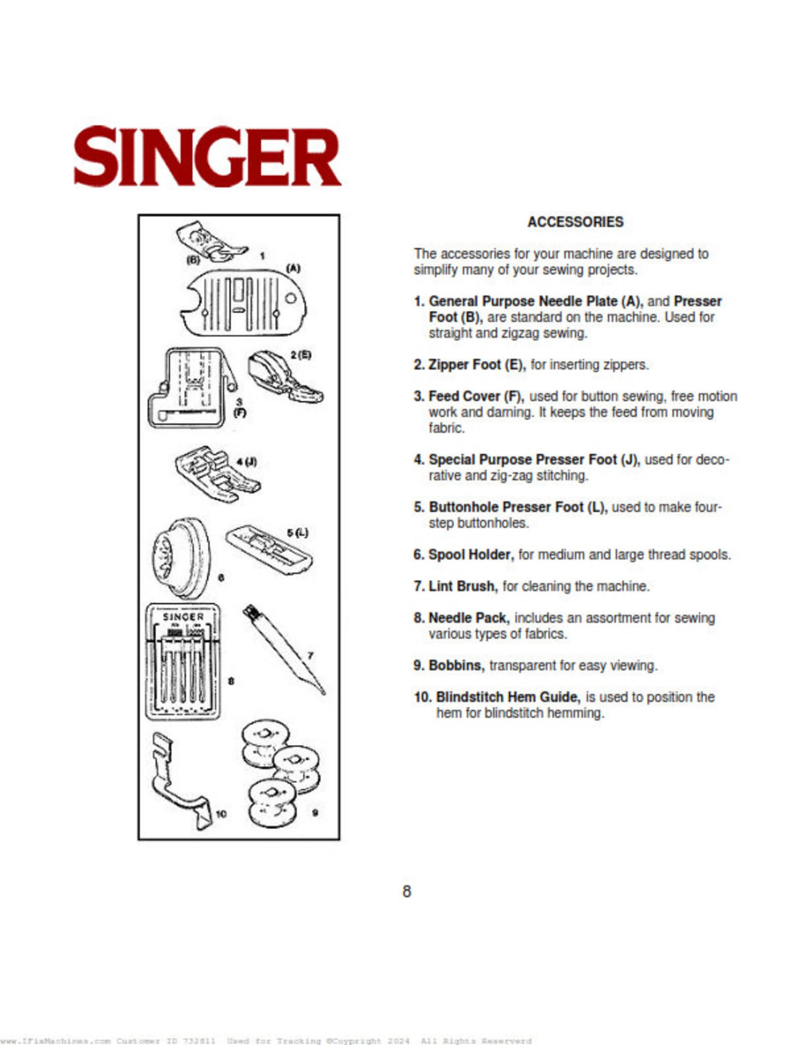 Singer 9410 Instruction Manual Userguide, Instant Download, PDF File - Etsy