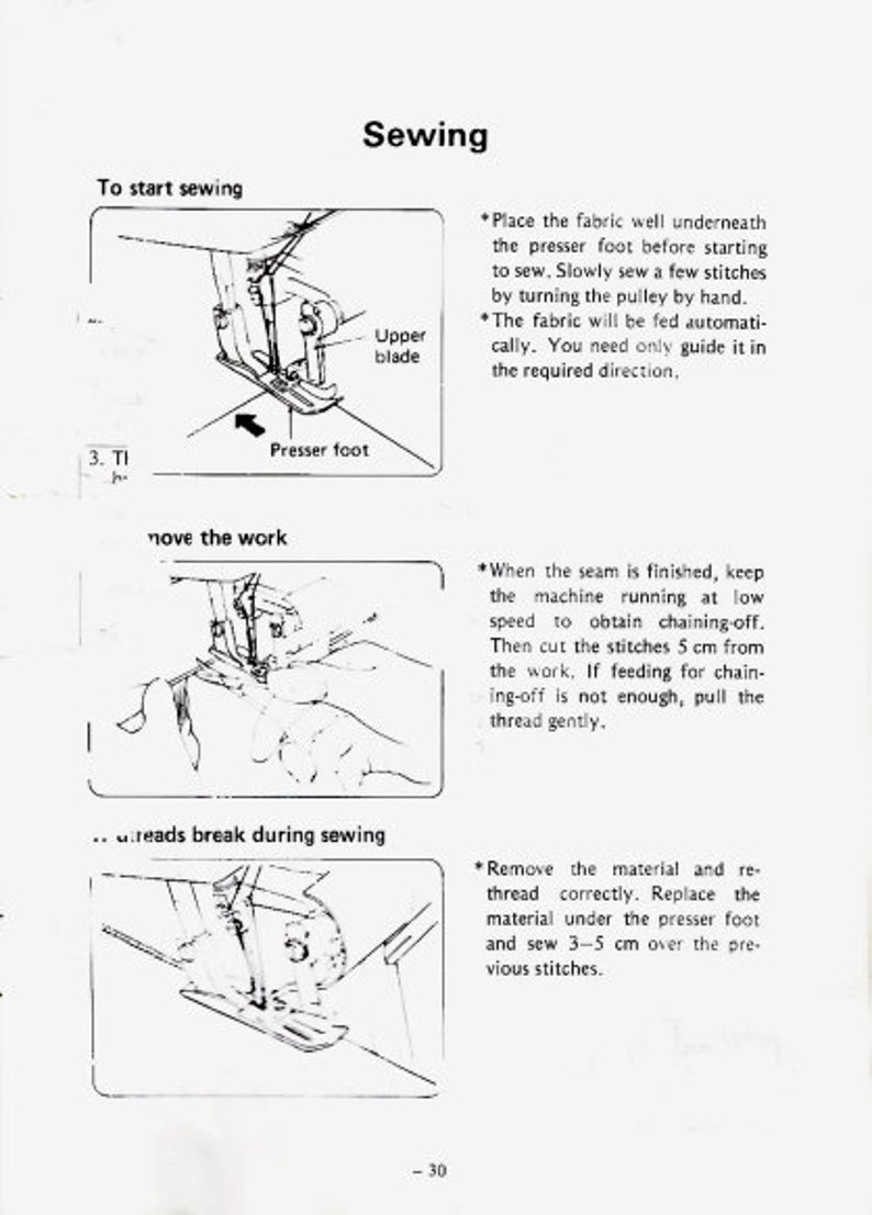 Brother Serger 523N Manual Userguide Handbook, Instant Downlo, PDF File ...