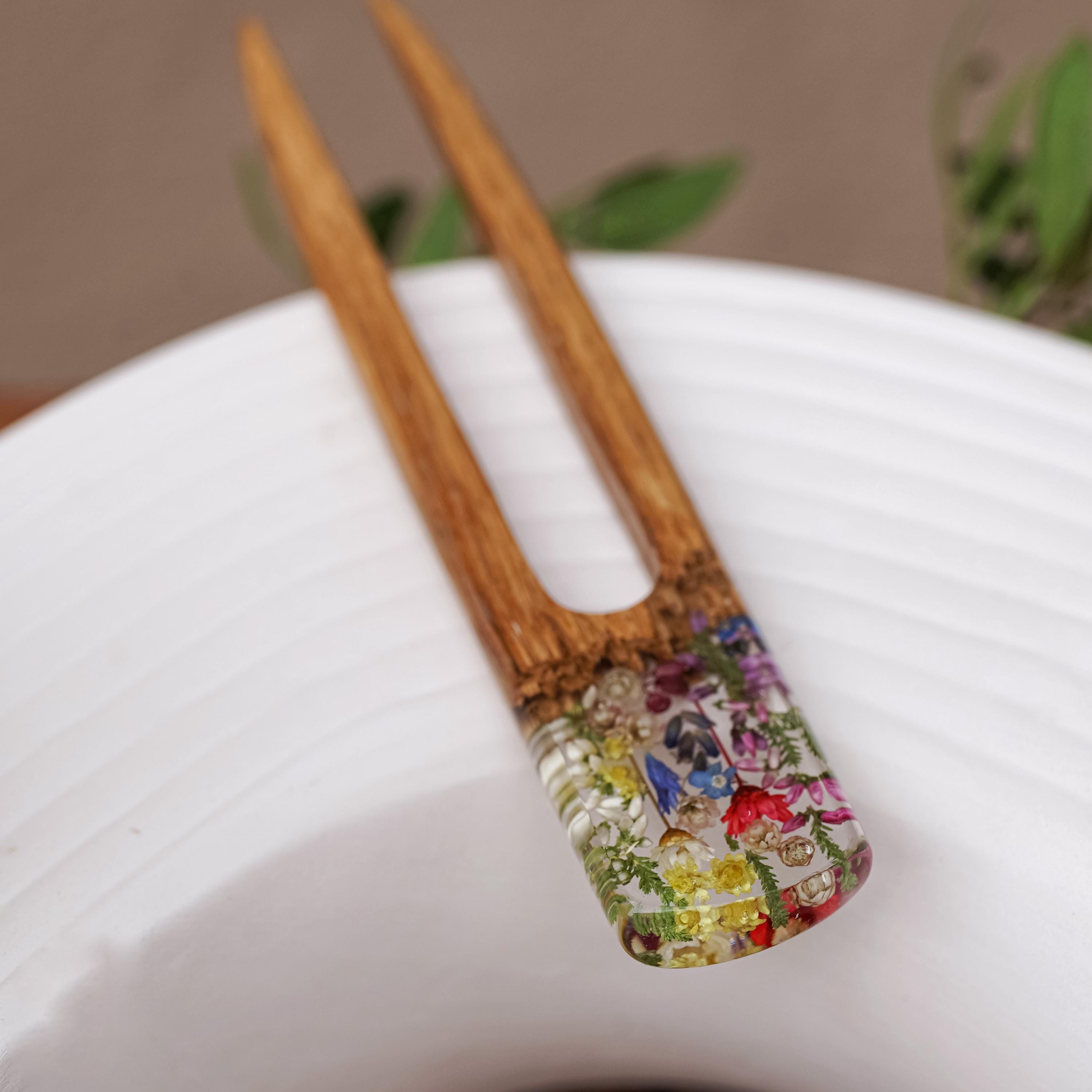 Personalized Hair Accessories, Custom Hair Comb With Real Flowers ...