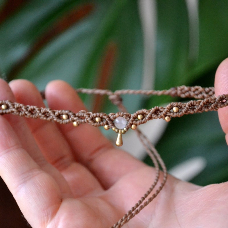 Macrame Choker - Etsy
