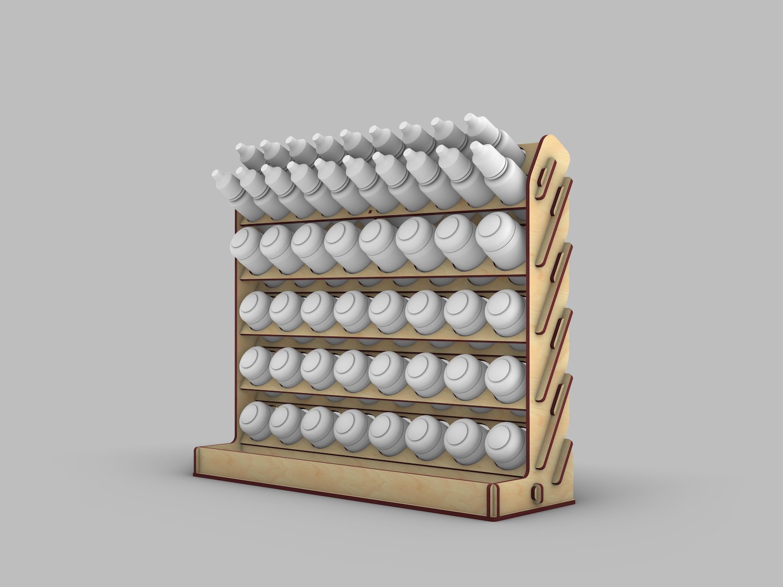 Citadel and Vallejo Paint Rack With Tray Laser Cutting File for 3mm and ...