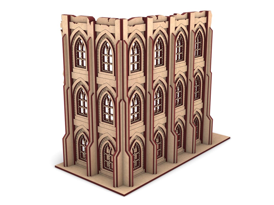WTC 3 Storey Ruin Terrain File, Laser Cut Files, SVG, Ai, Pdf, Mdf ...