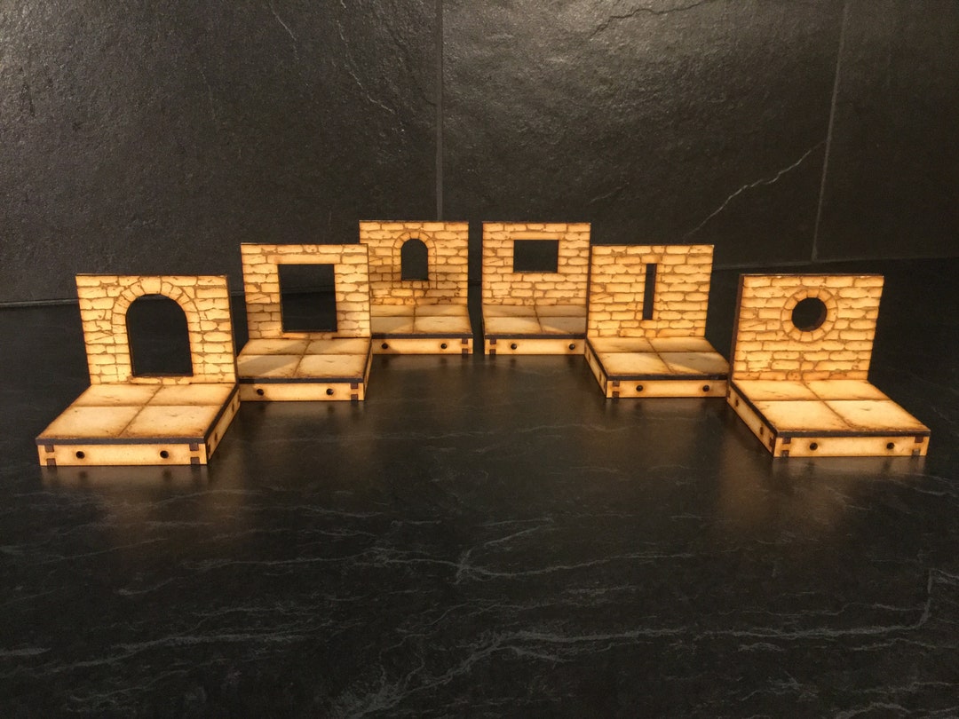 Dungeon Terrain Laser Cut Files, Wall Openings Add On, SVG, Glowforge ...