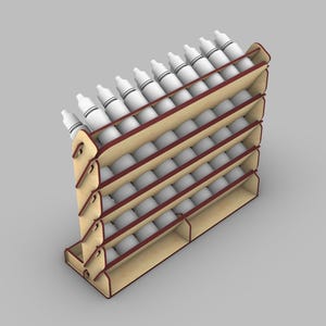 Citadel and Vallejo Paint Rack With Tray Laser Cutting File for 3mm and ...