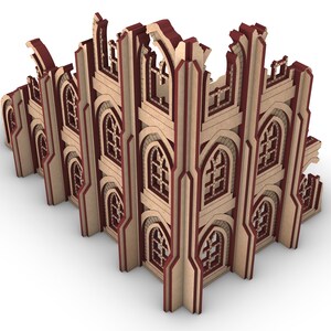 Ruined Cathedral Terrain File (type 2), Laser Cut Files, SVG, Ai, Pdf ...