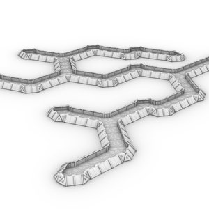 Trench Network Terrain Files, Laser Cut Files, SVG, Ai, Pdf, Laser Cut ...
