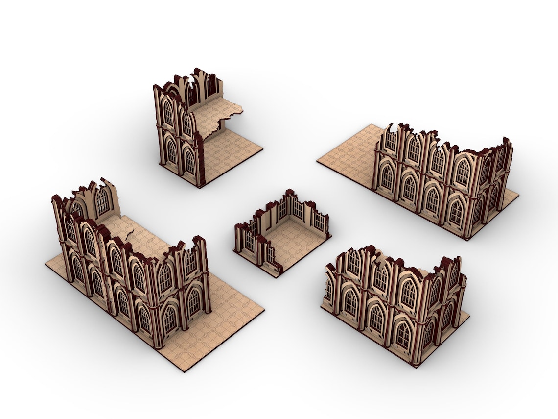 Tournament Terrain Set Laser Cut Files, SVG, Ai, Pdf, Mdf Scenery ...