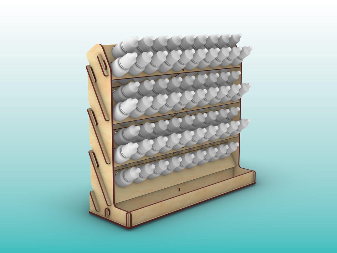 Vallejo & Army Painter Paint Rack With Tray Laser Cutting File for 3mm ...