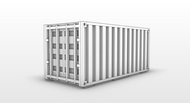 Shipping Container Laser Cut File, SVG, Scatter Terrain, Infinity ...
