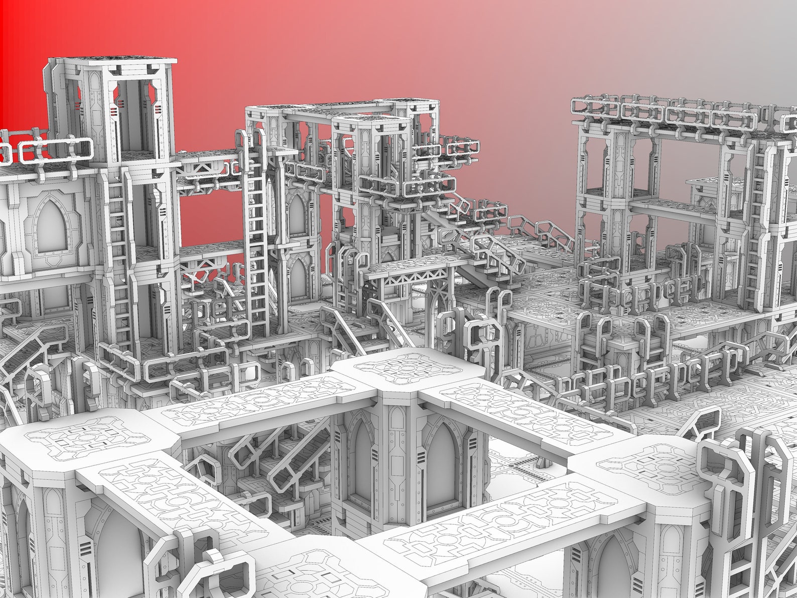 Sector Necropolis Laser Cut Files, Svg, Ai, Pdf, Laser Cut Terrain ...