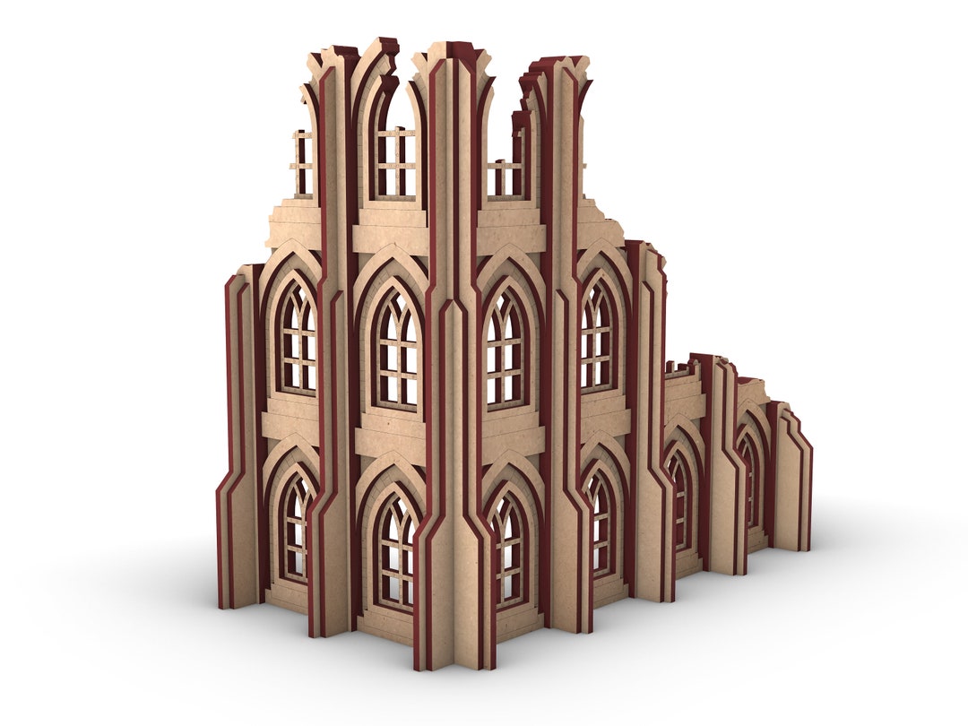 Ruined Cathedral Terrain File type 1, Laser Cut Files, SVG, Ai, Pdf ...